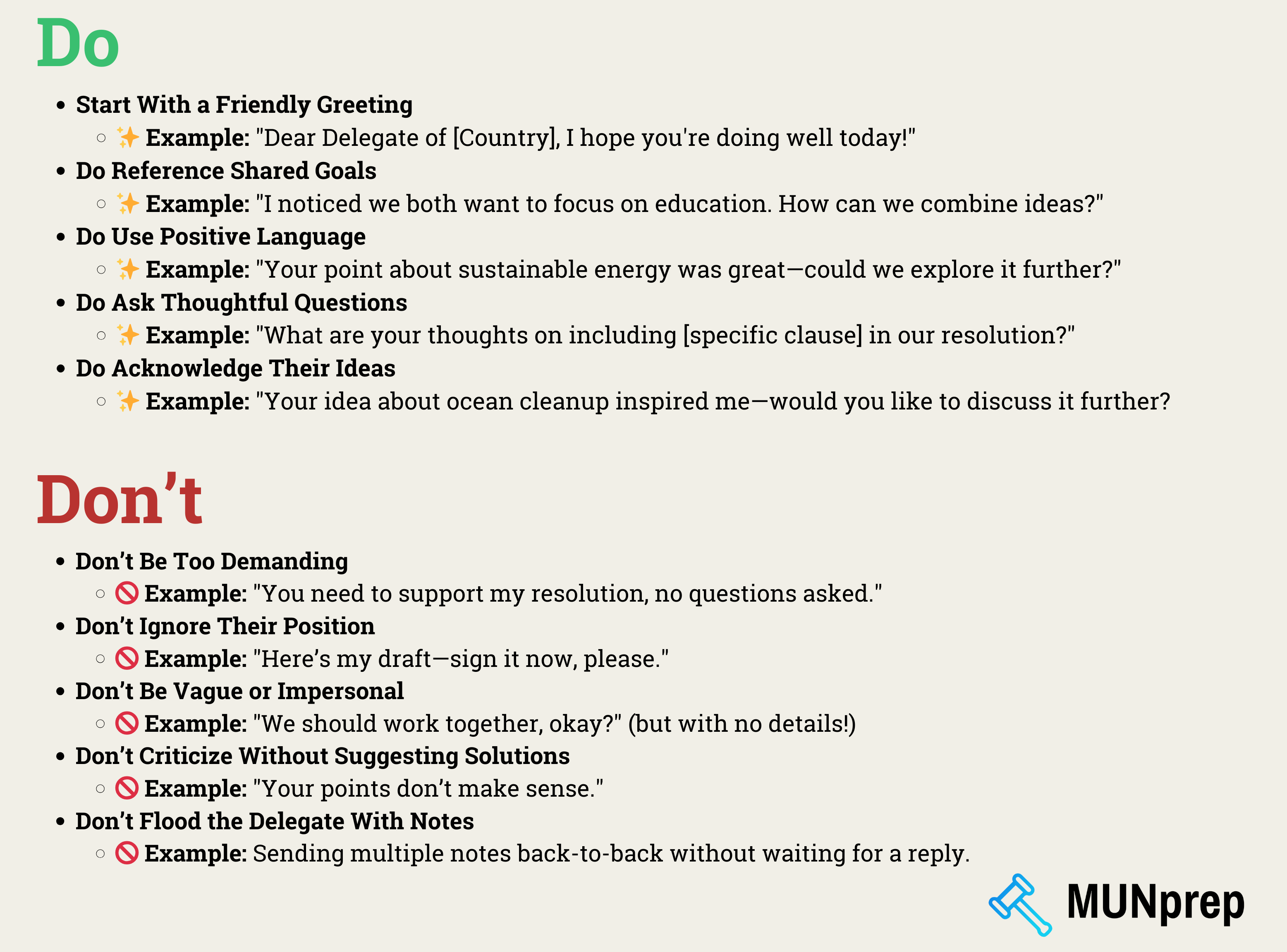 MUN Note Passing Guide