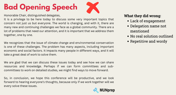 Writing the Perfect MUN Opening Speech